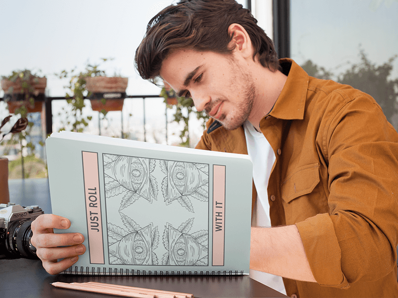 Showcase Your Notebook Designs with Mockups | Placeit